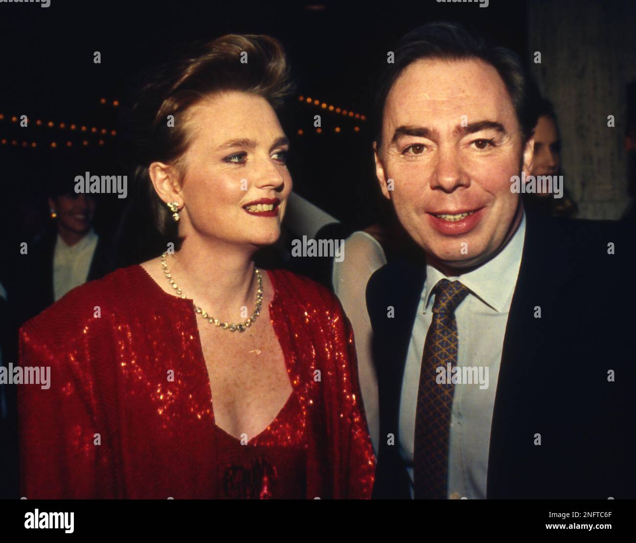 British composer Andrew Lloyd Webber arrives with his wife, Madeleine ...