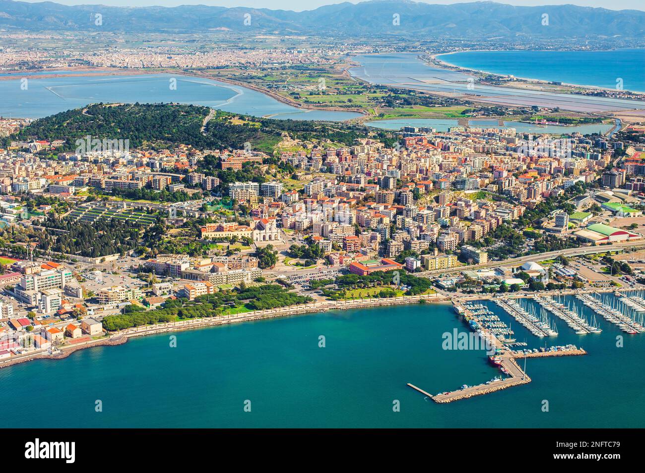 Aerial view blue sky cagliari cagliari hi-res stock photography and ...