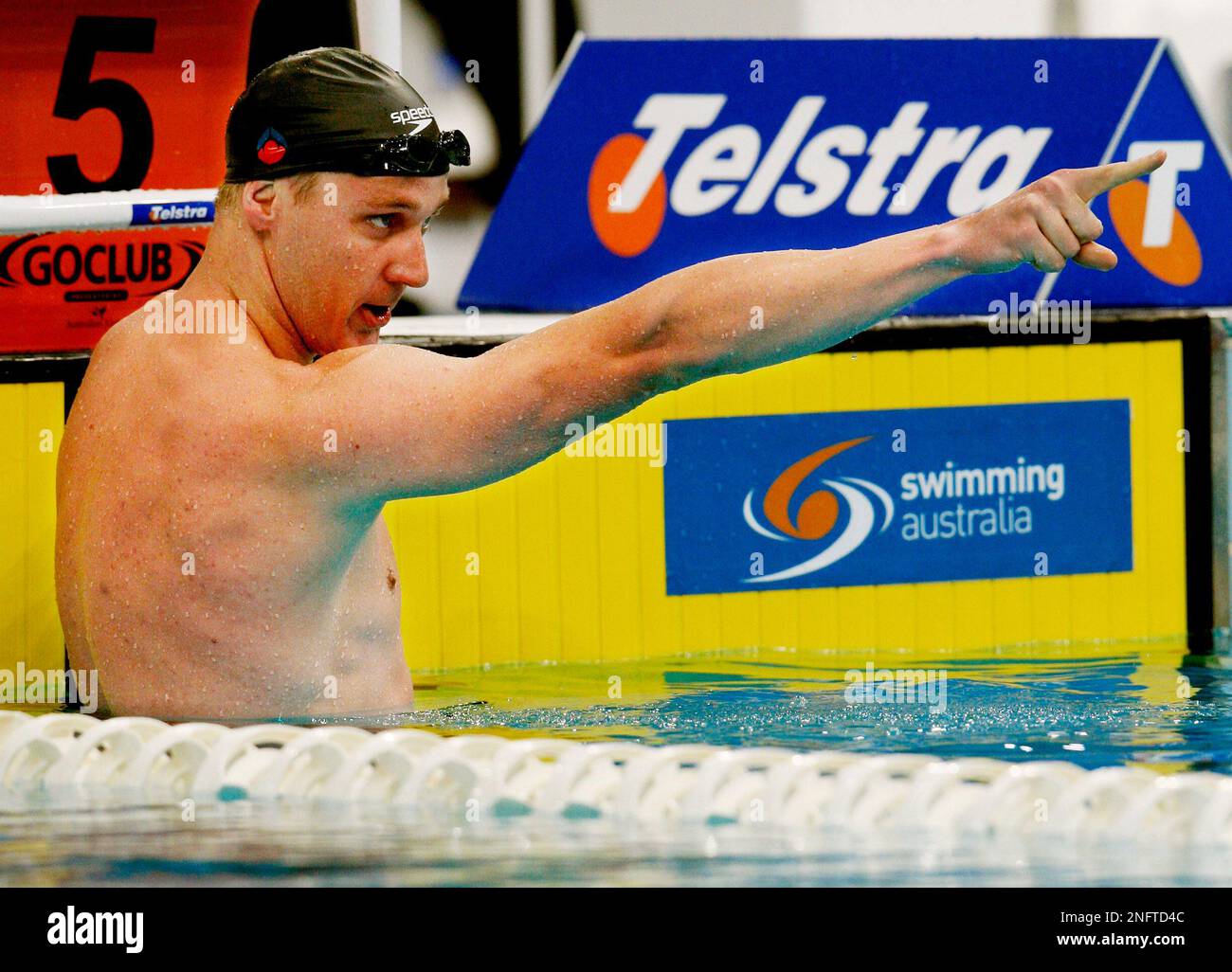 Australia's Brenton Rickard reacts after winning the men's 200 meter ...
