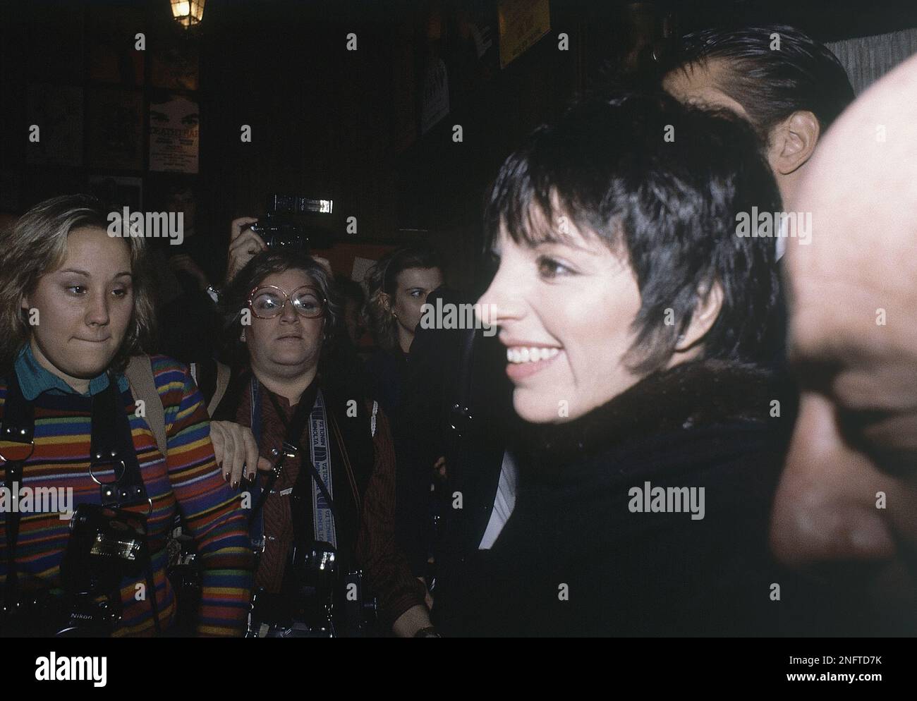 Liza Minnelli shown arriving on Jan. 31, 1982 at Sardi's restaurant for ...