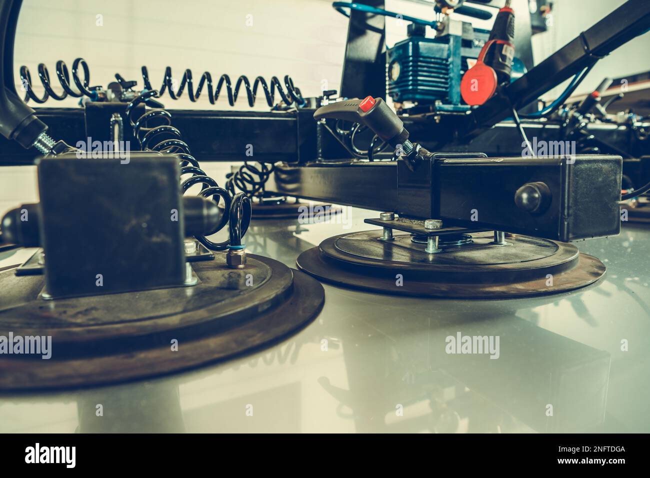 Closeup of Commercial Vacuum Lifting Equipment Using Suction Technology ...