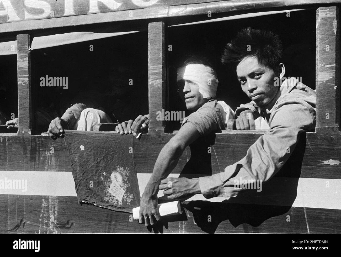 Wounded Philippines soldiers are seen in Luzon, April 1942, during ...