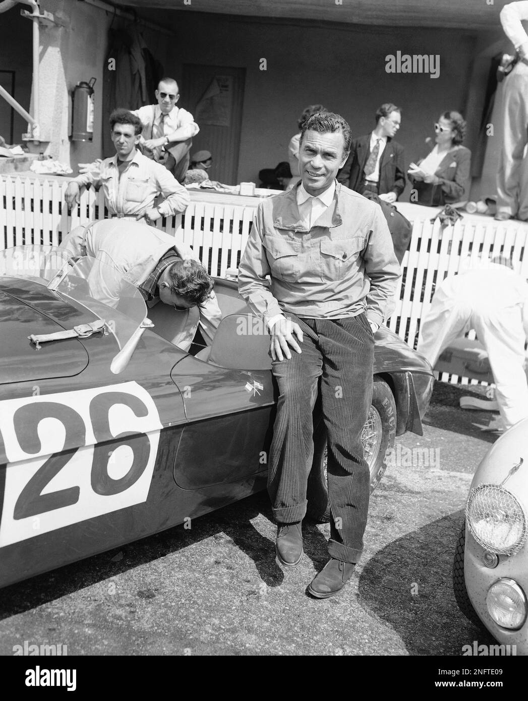 Porfirio Rubirosa before the Le Mans 24-hours race with the 2-litre ...