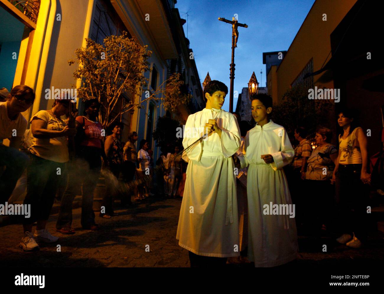 Roman-Catholic Cubans participate in a Good Friday procession in Havana ...