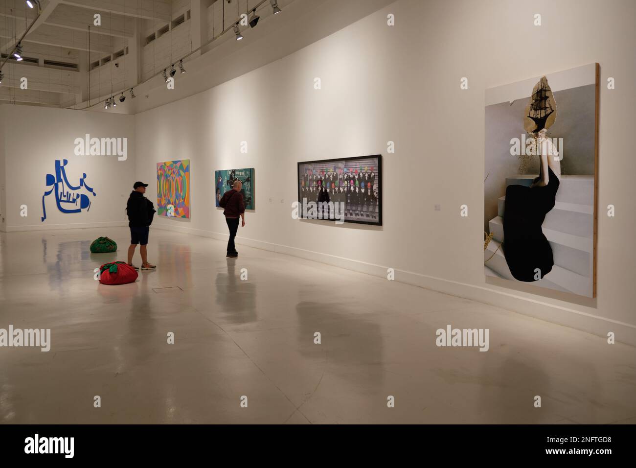 Interior of the CAC (Contemporary art centre) Museum in Málaga, Spain ...