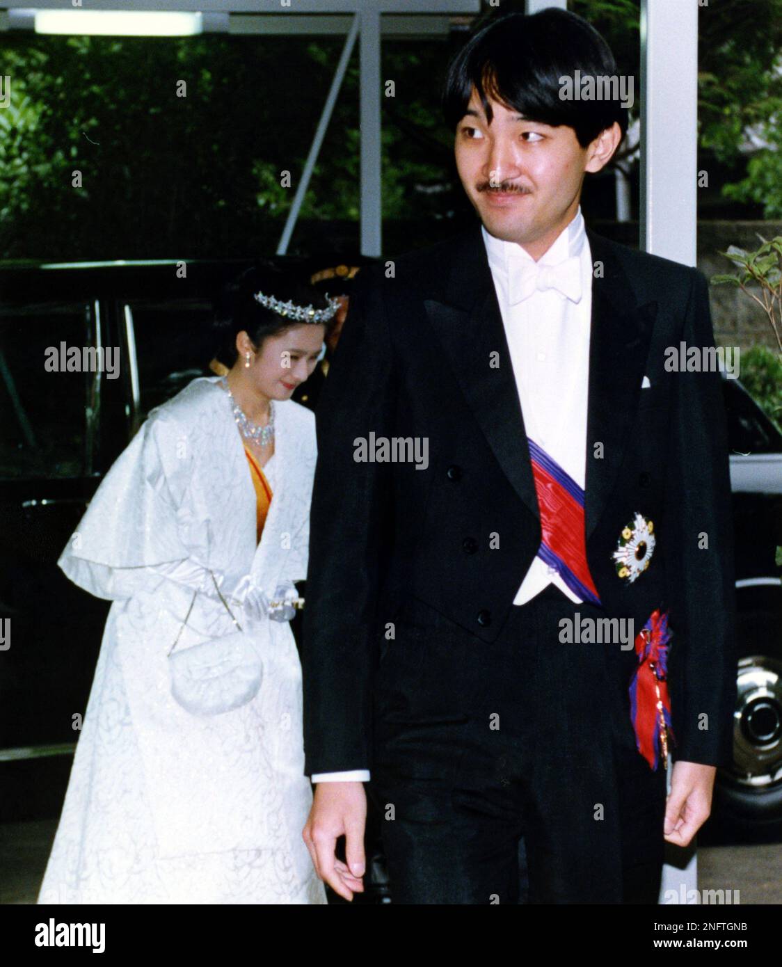 Prince Aya leads his bride Princess Kiko to their new one-story ...