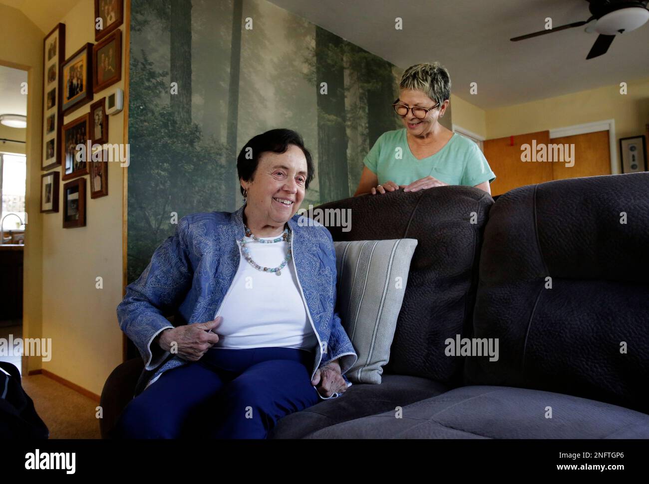 Janet Abelson, (left) with Blanca Ornelas at her home in El Cerrito ...