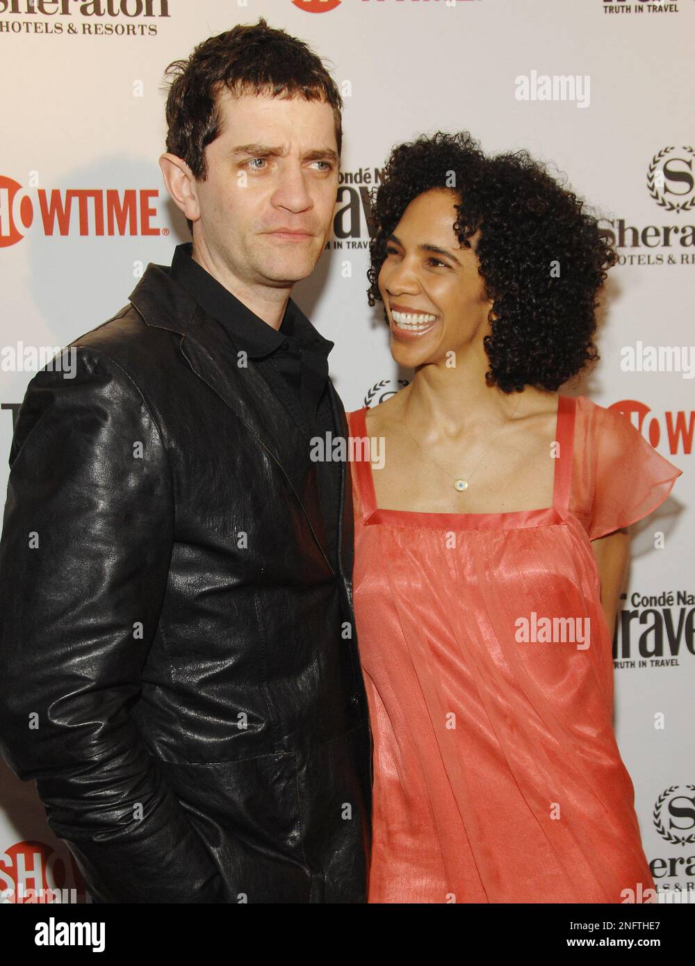 Actor James Frain and wife Marta Cunningham attend the world premiere ...