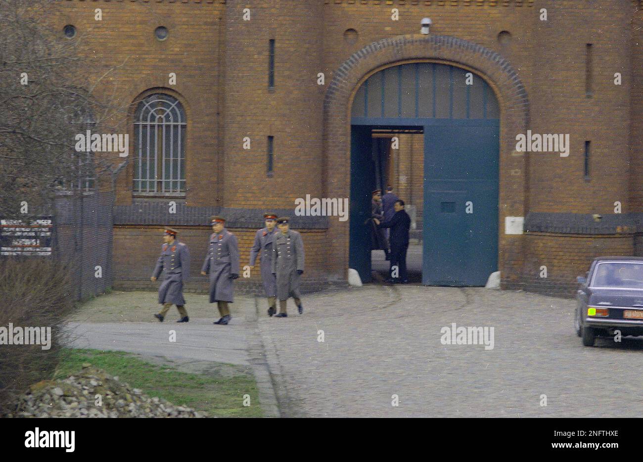 Guard change at Spandau Prison in Germany is shown, April 1, 1971. The ...