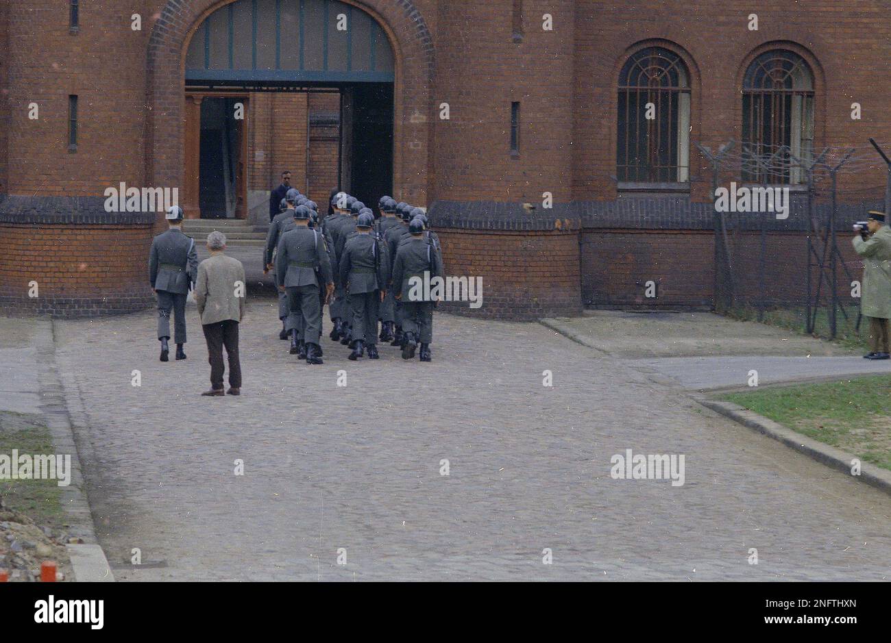 Guard change at Spandau Prison in Germany is shown, April 1, 1971. The ...