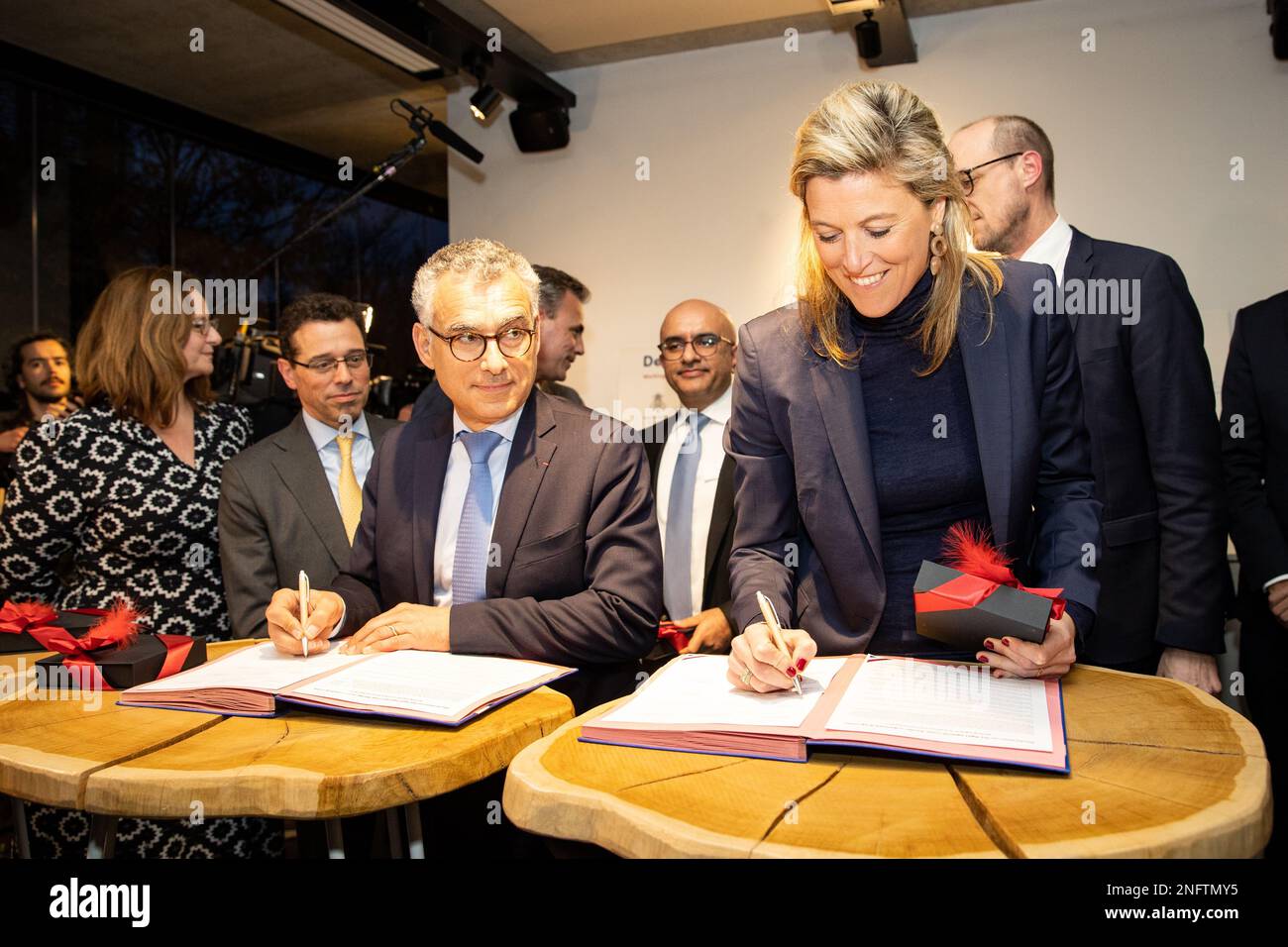 Antwerp, Belgium. 17th Feb, 2023. Interior Minister Annelies Verlinden ...