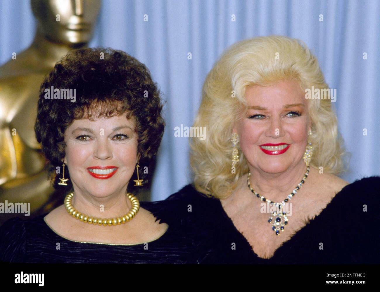 Former child star Shirley Temple Black, left, is shown with actress ...