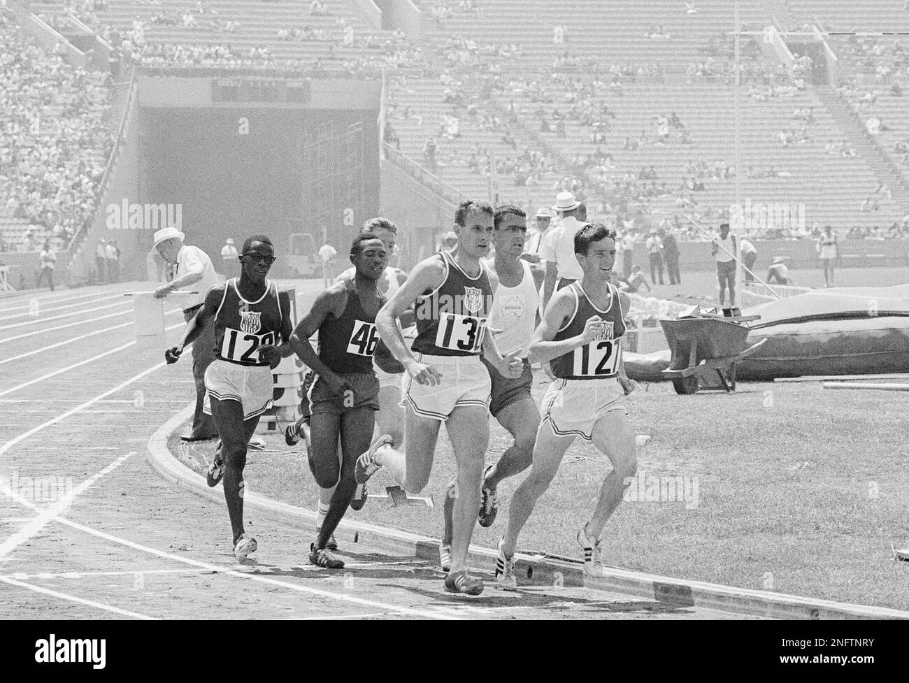 Gerry Lindgren, No. 127, was leading the pack at this point in the ...