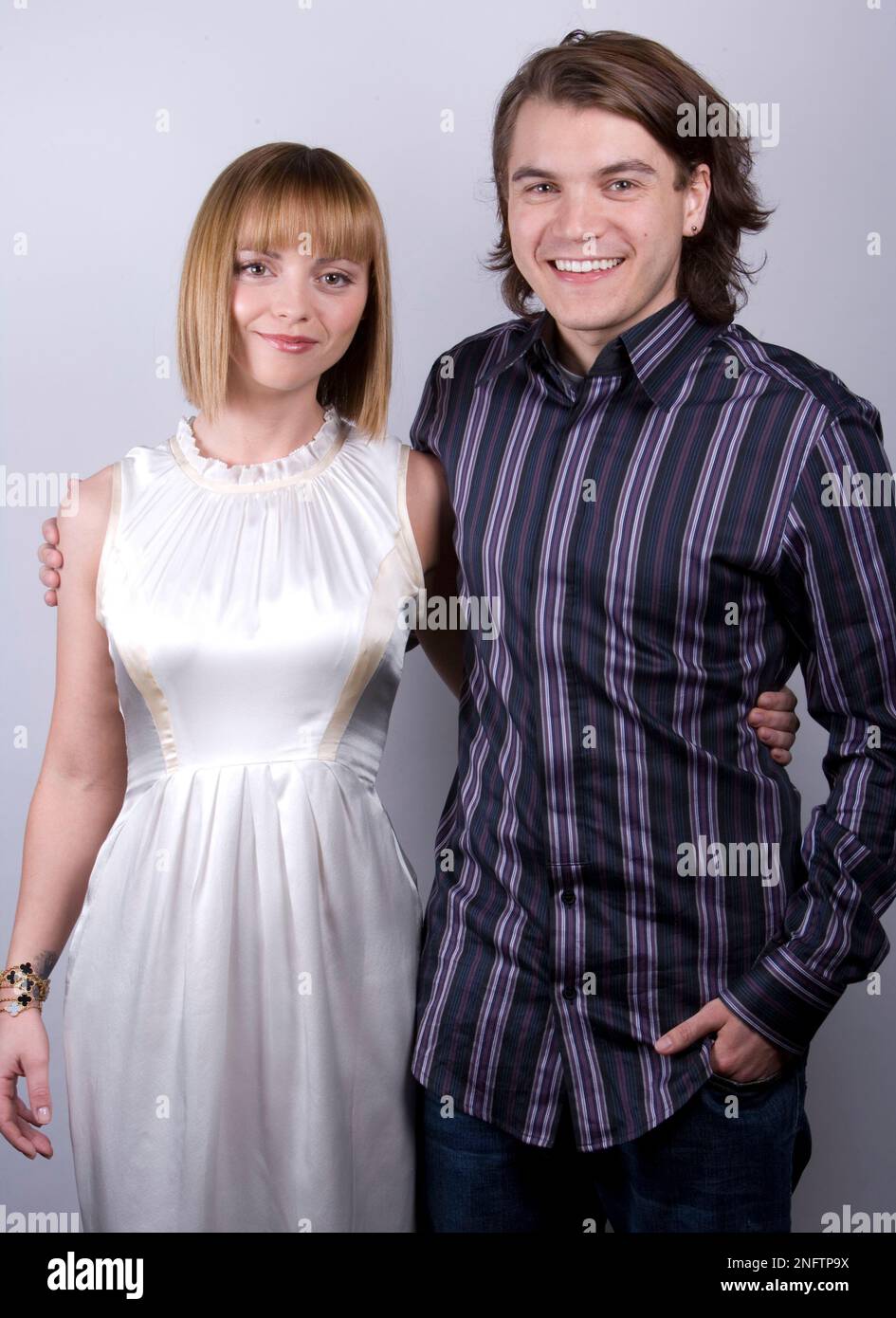 Actors Emile Hirsch, right, and Christina Ricci pose for portrait in ...