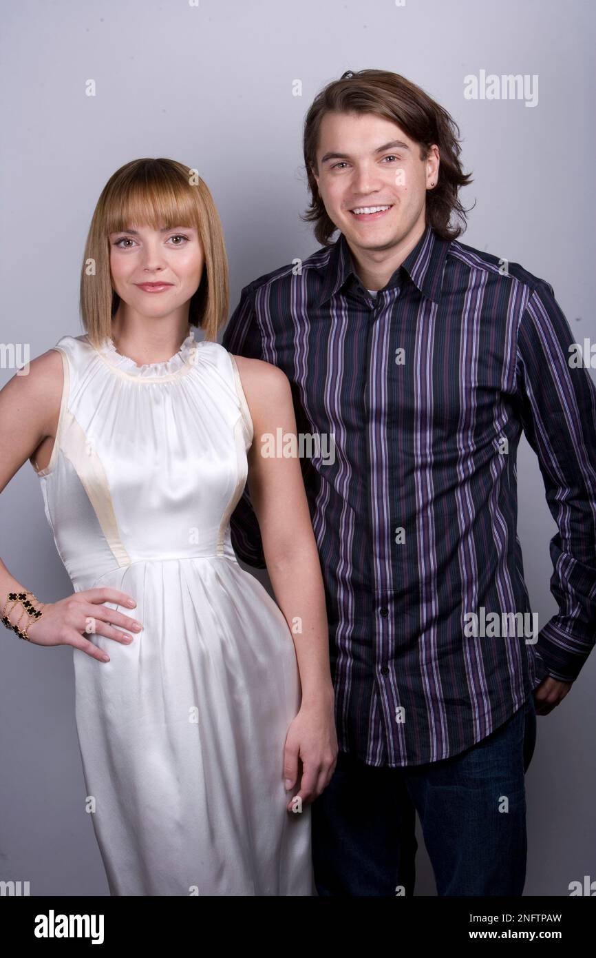 Actors Emile Hirsch, right, and Christina Ricci pose for portrait in ...
