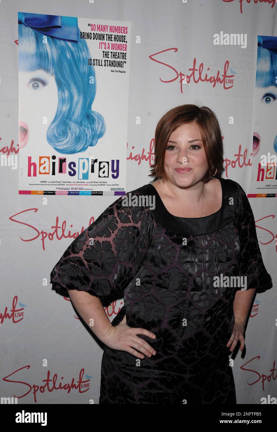 Actress Shannon Durig arrives at Spotlight in Times Square to celebrate ...