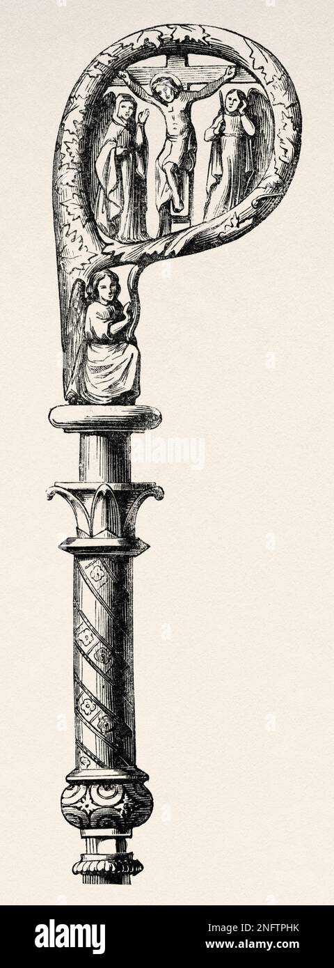 Bishop crozier with the crucifixion of Jesus Christ, Cathedral of Metz ...