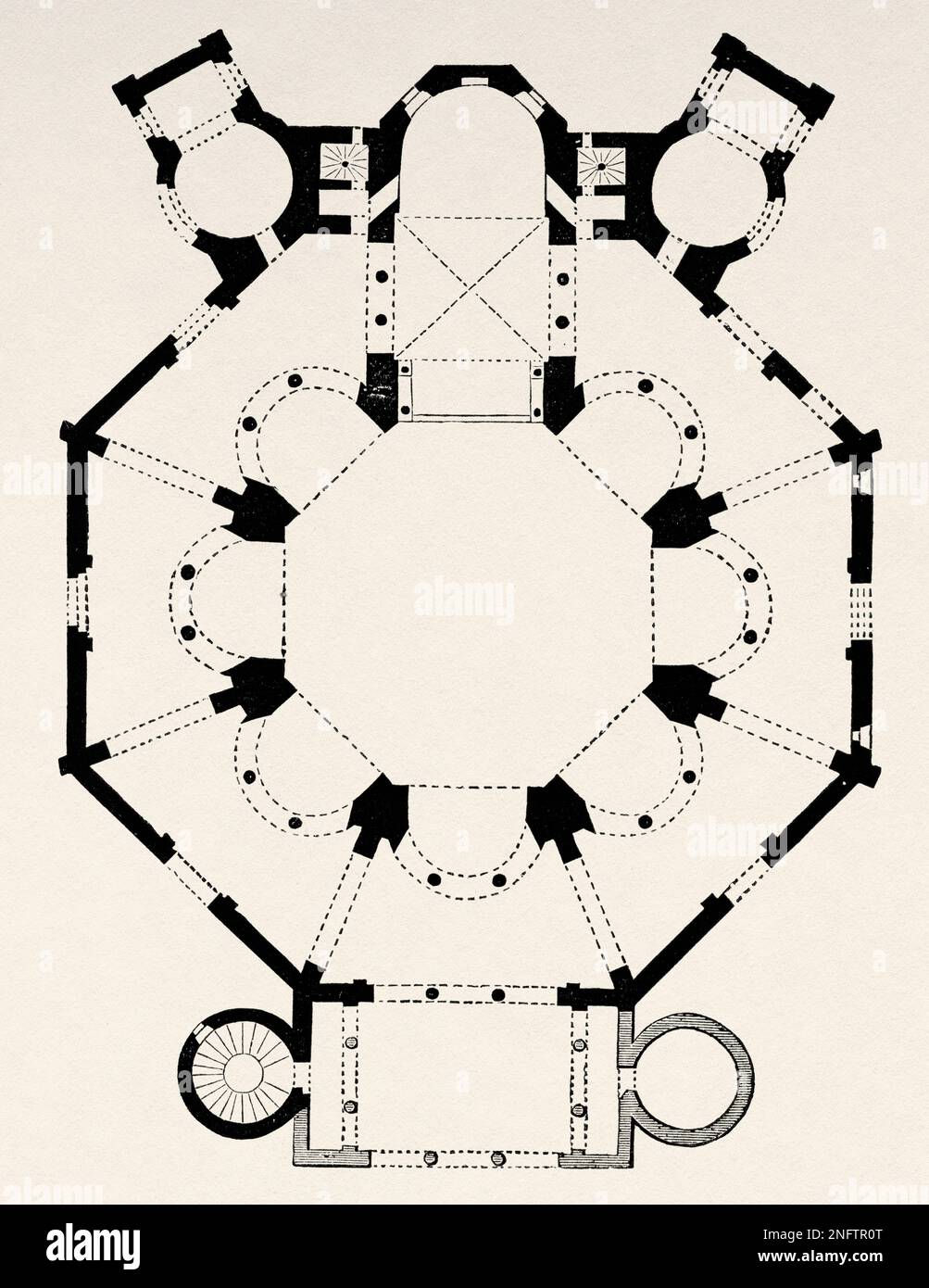 Floor plan of the 6th century Byzantine San Vitale church in Ravenna ...