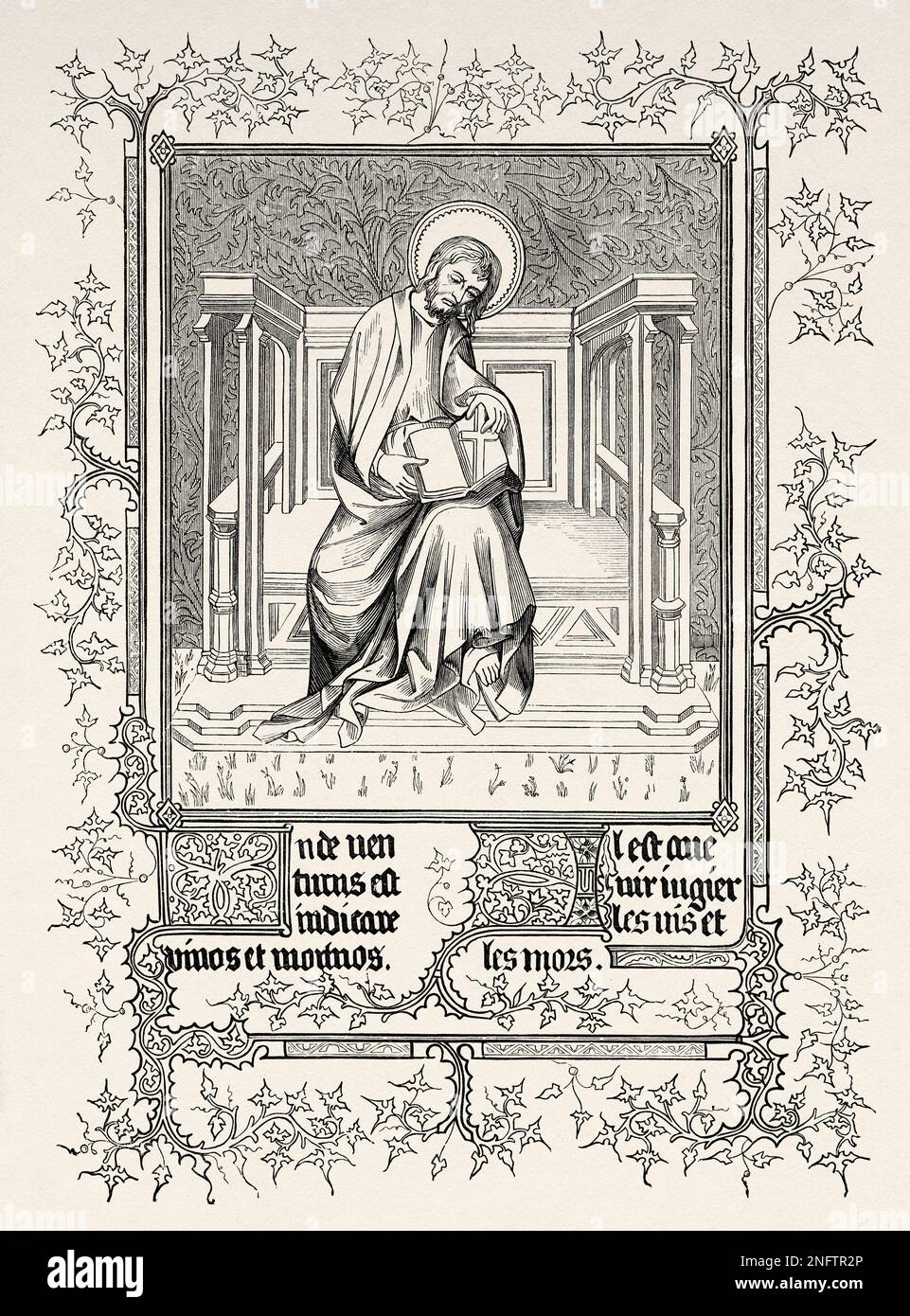 Miniature from the Psalter of John, Duke of Berry, representing the Man ...