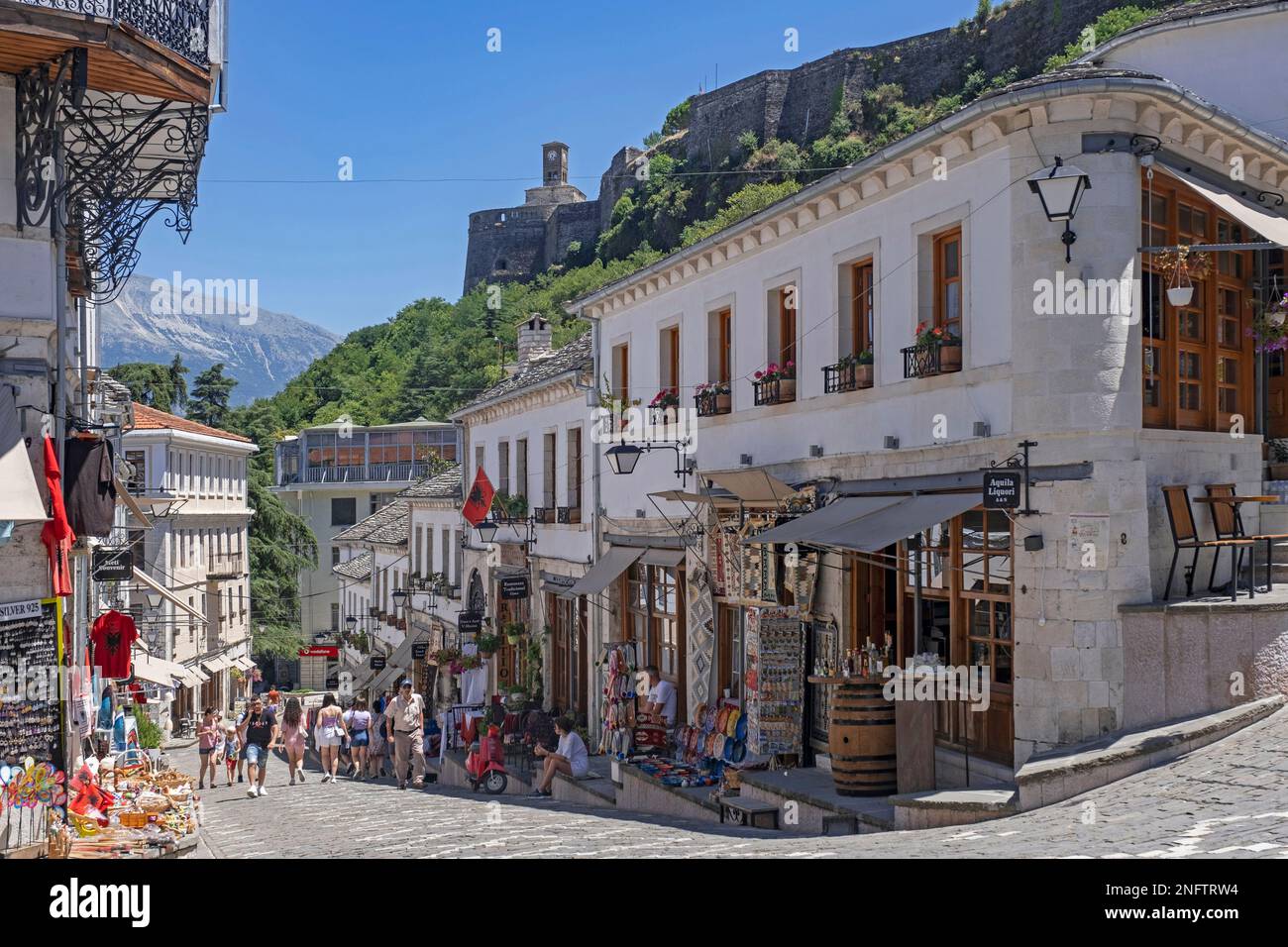Souvenir shops / gift shops at the Old Bazaar in the historic old town ...
