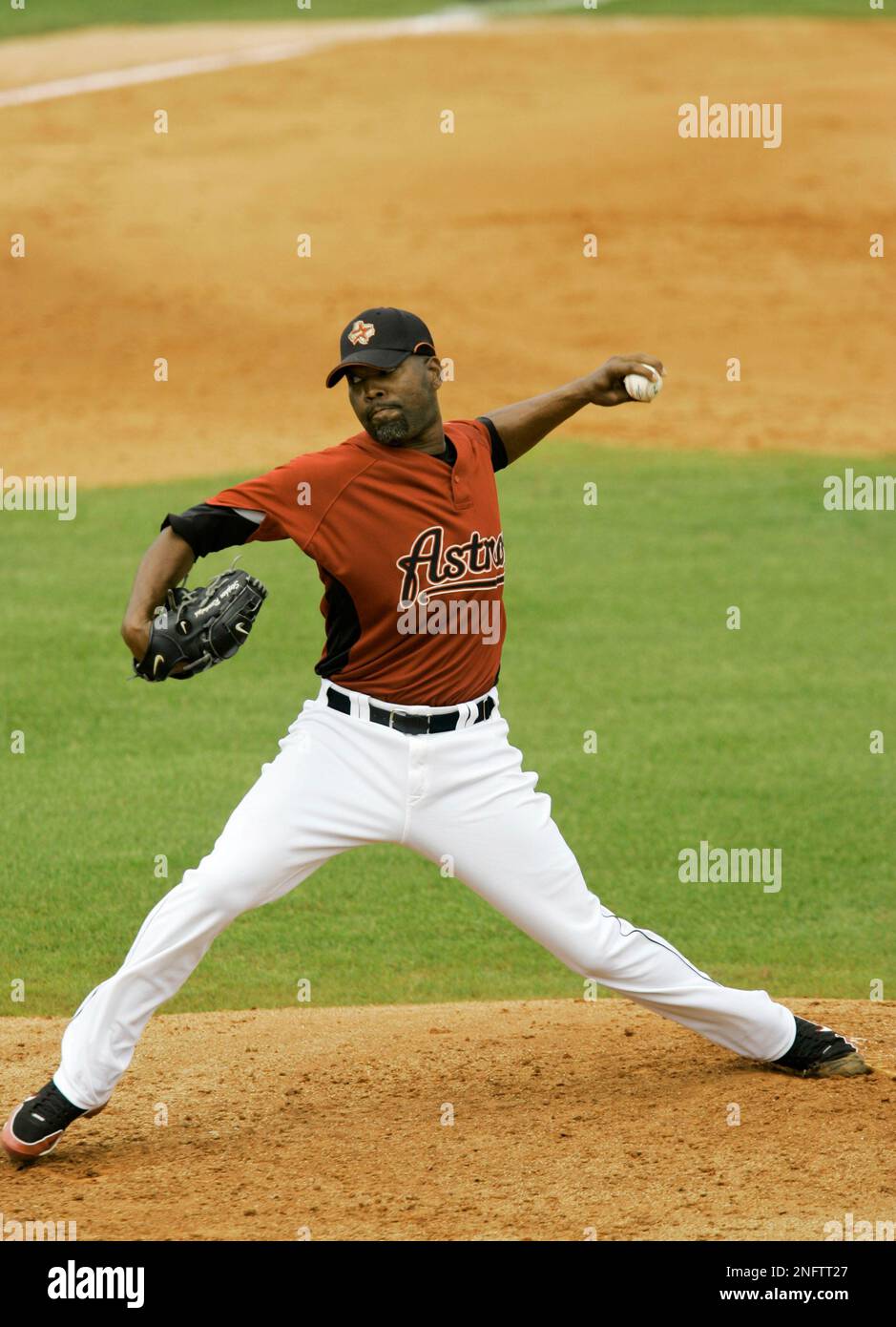 Houston Astros pitcher Stephen Randolph pitches to Toronto Blue Jays ...