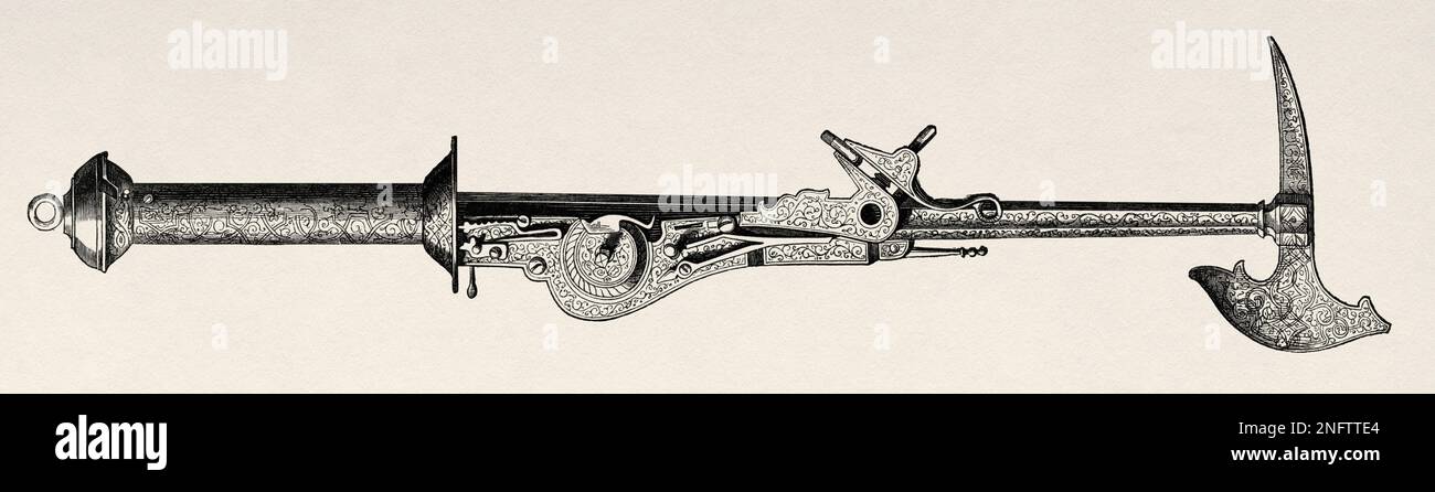 Battleaxe and pistol, 16th century. The Arts of the Middle Ages and at ...