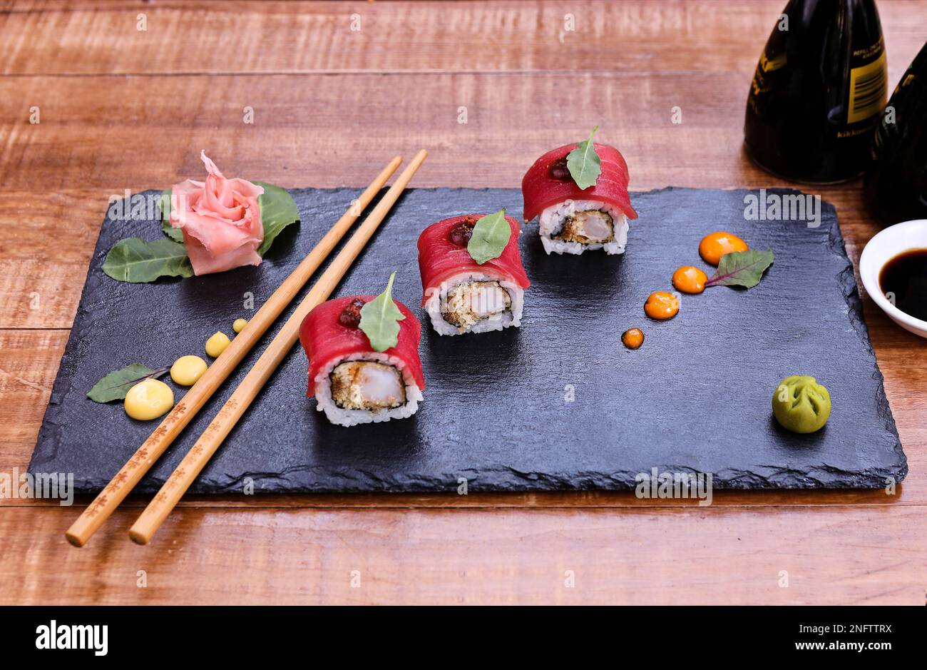 High resolution sushi pictures for menu Stock Photo - Alamy
