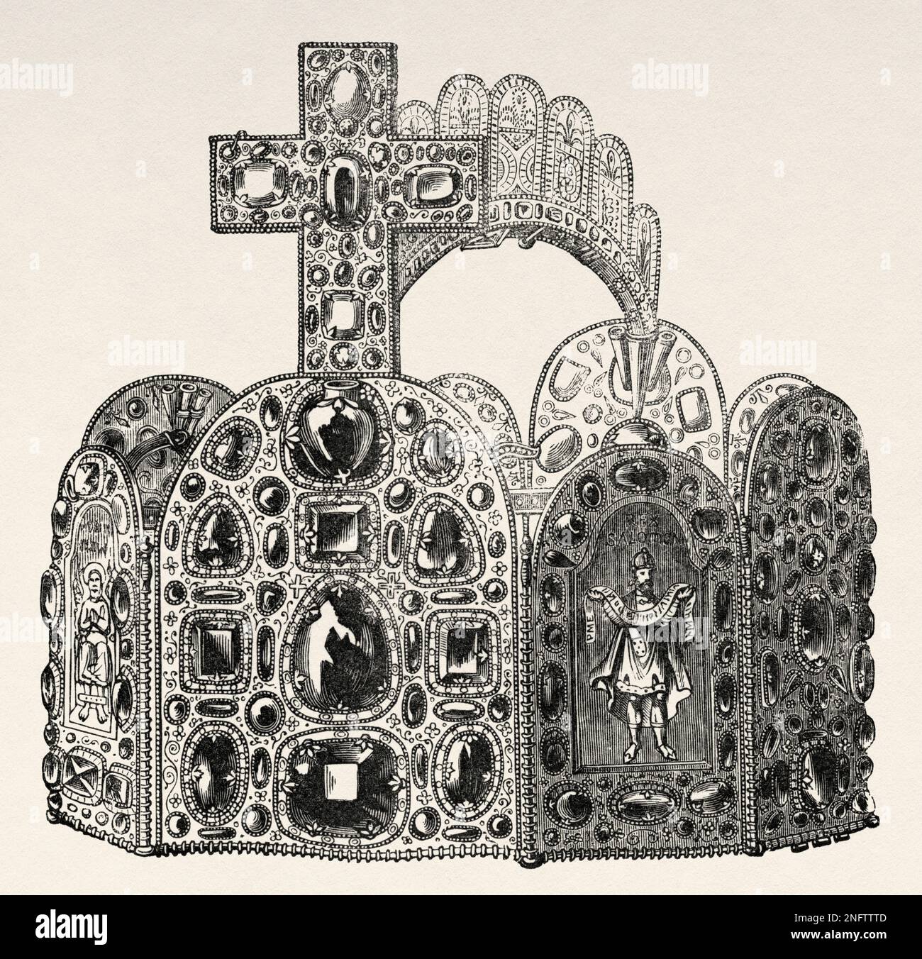 The diadem of Charlemagne, 8th century. Crown belonging to the Frankish ...