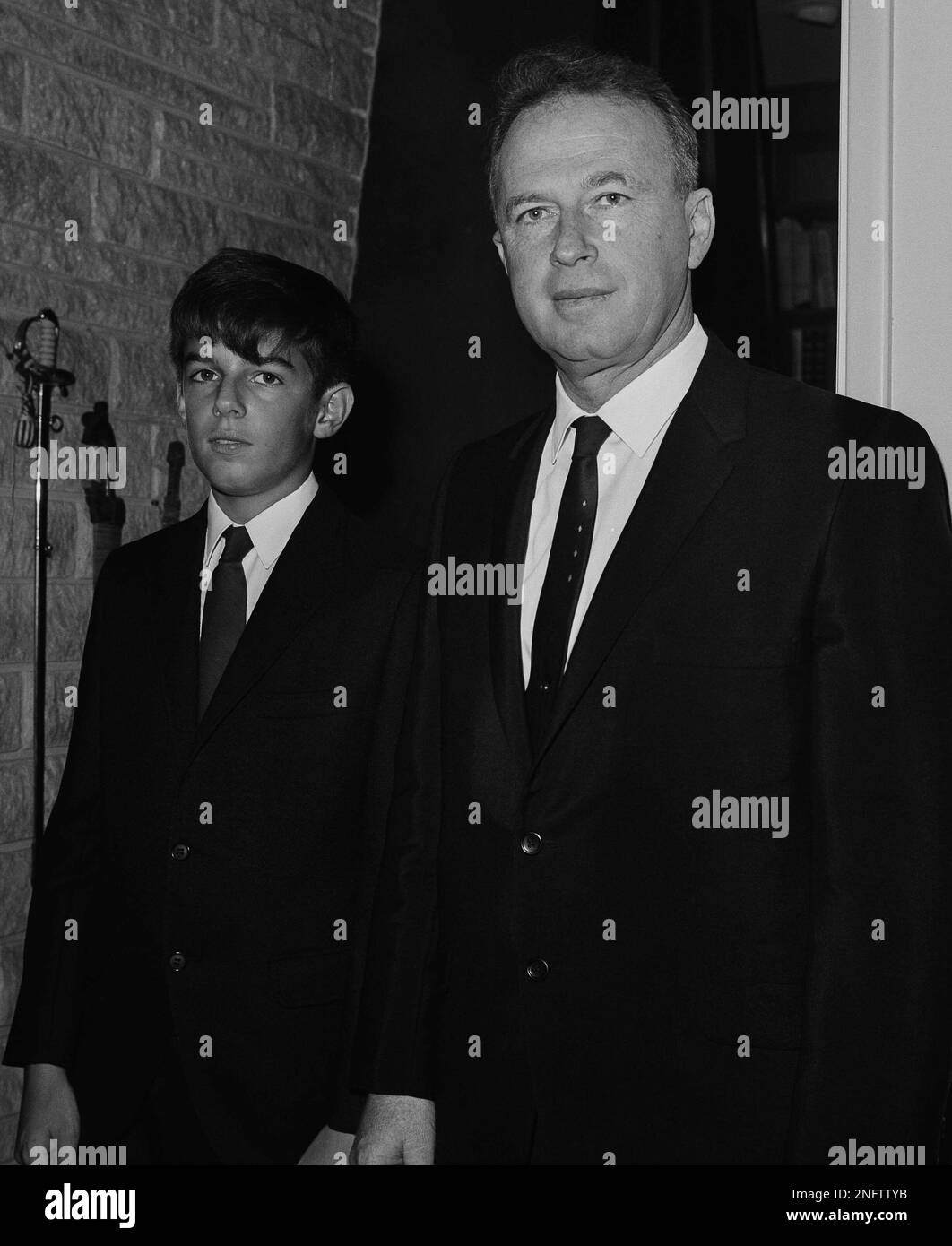 Ambassador Yitzhak Rabin of Israel, poses with his 13-year-old son ...