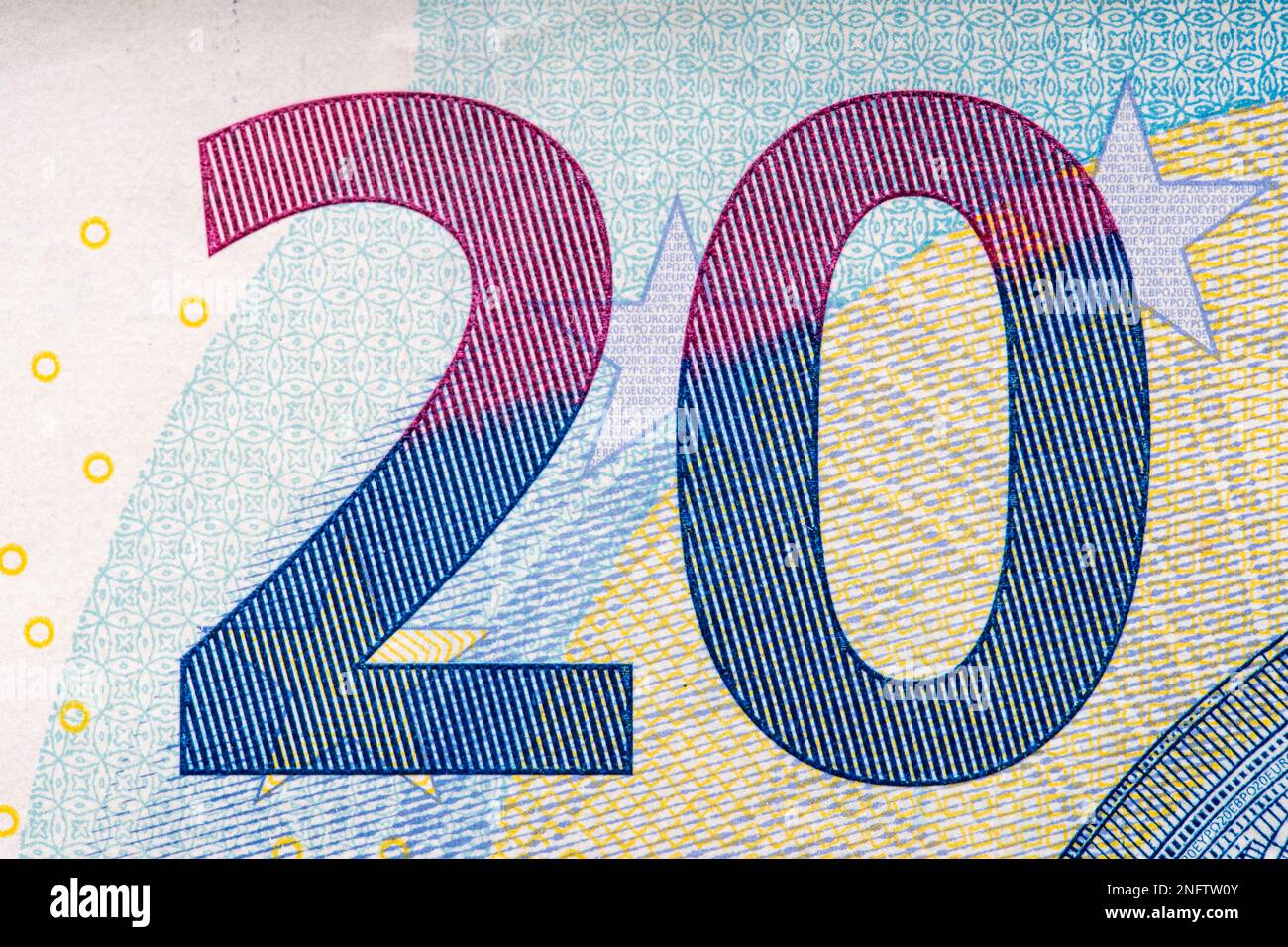 20 euro banknote close up, for business finance topics. World money ...