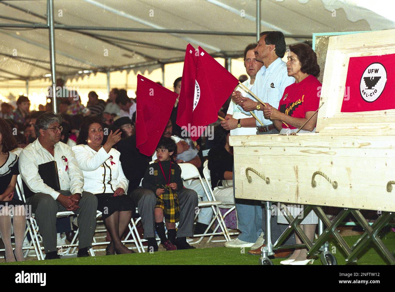 Helen Chavez, second from left, widow of United Farm Workers leader ...
