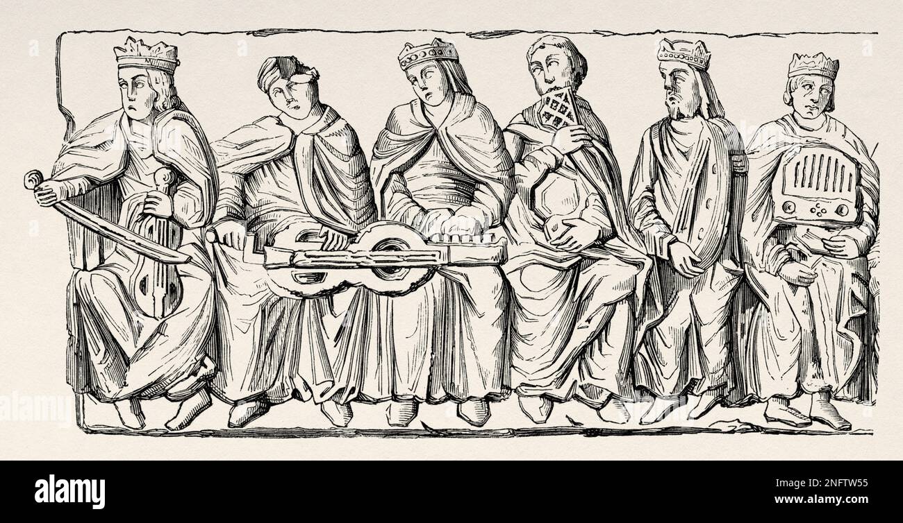 Capital of Musicians from the cloister of the Abbey of St Georges de ...