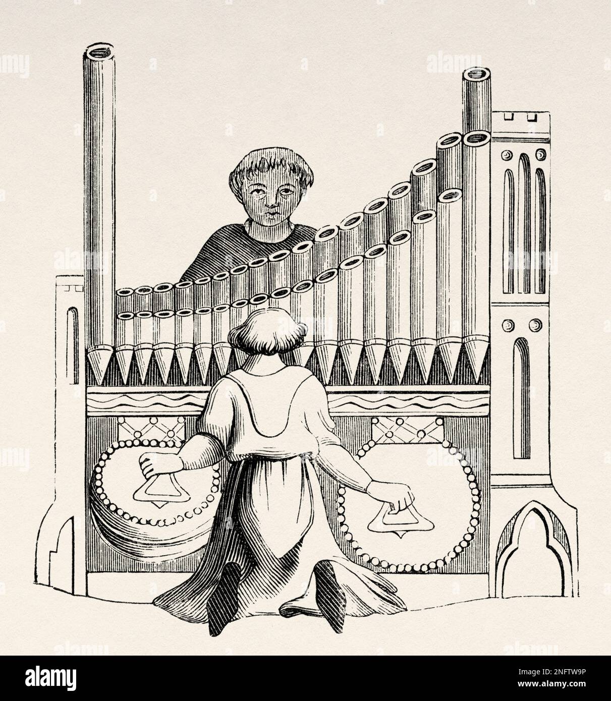 Single Keyboard Organ, 14th Century. The Arts of the Middle Ages and at ...