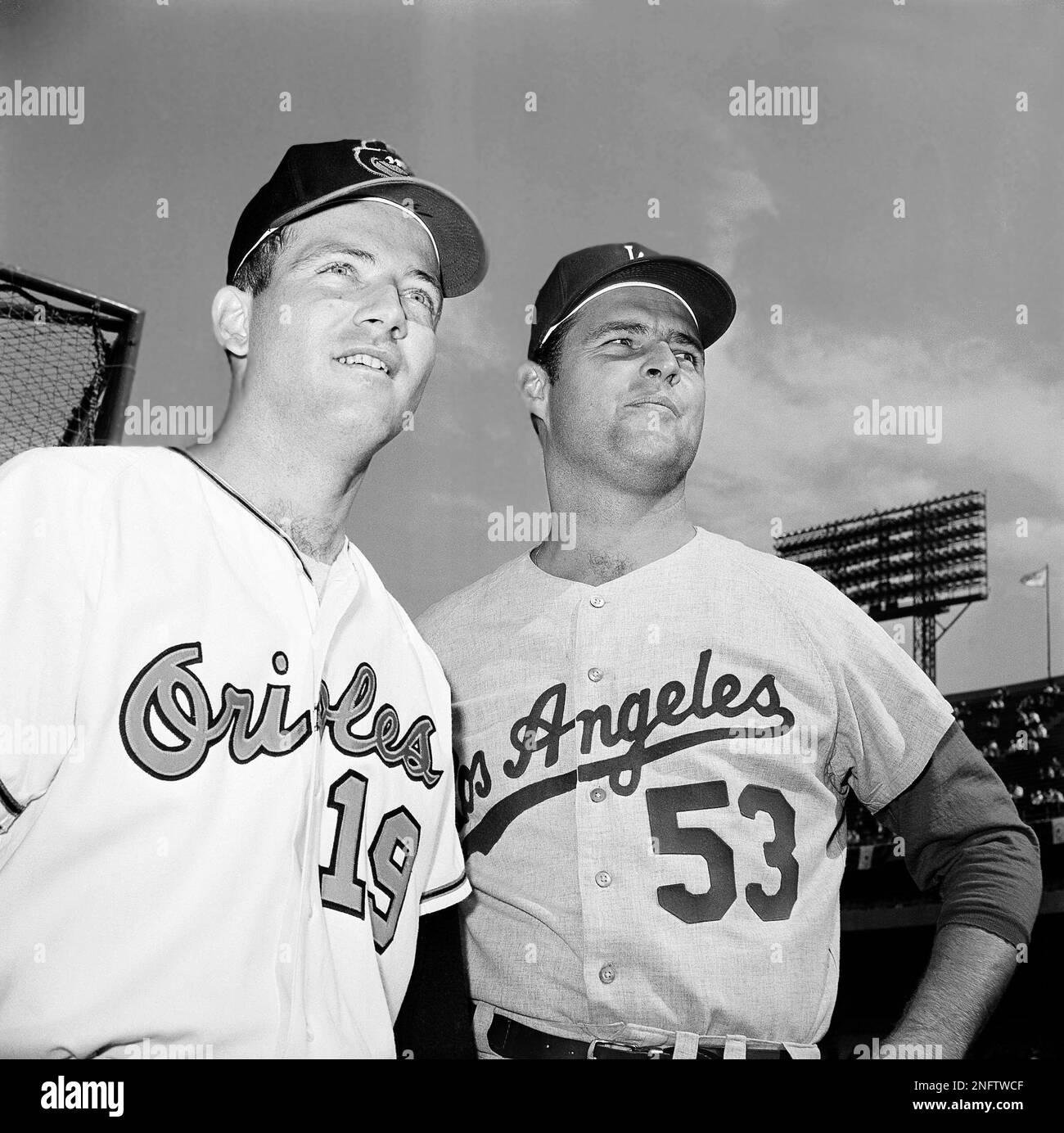 The starting pitchers for the fourth game of the World Series, Dave McNally, left, of the ...