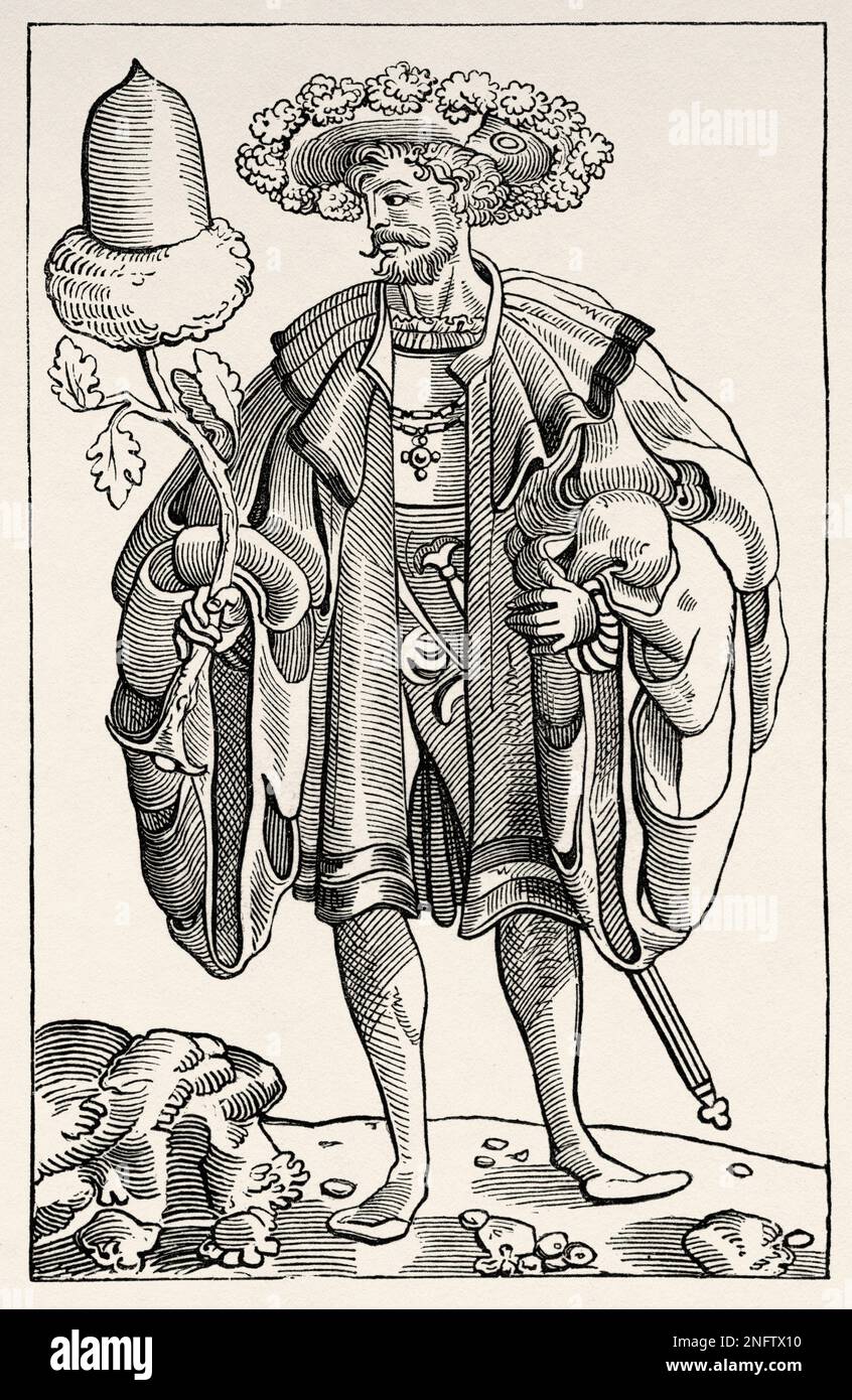 King of Wands or Batons from a 6th century card game. The Arts of the ...