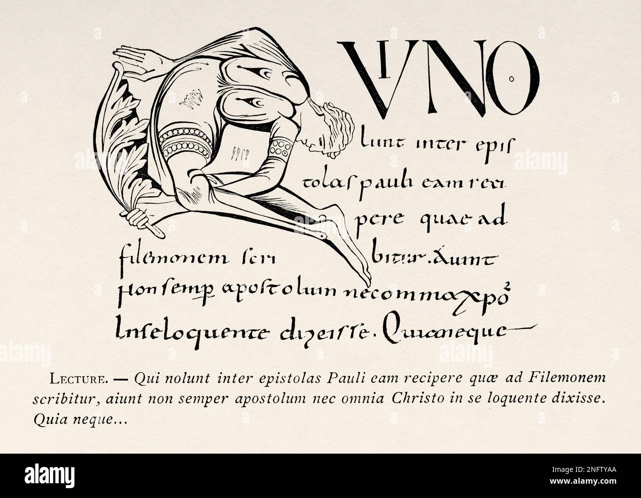 Writing of the 10th century after a manuscript of Commentary on Saint ...