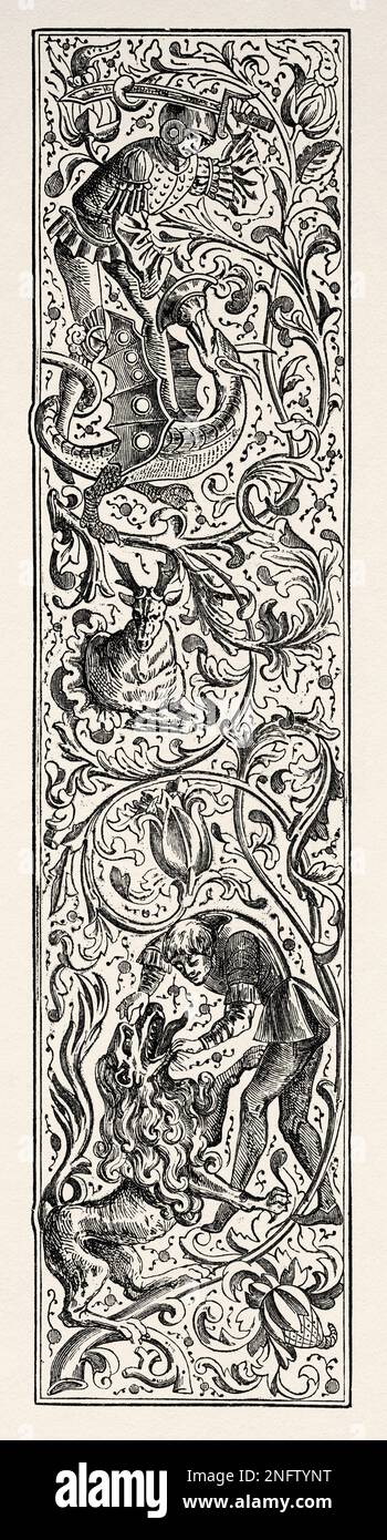 Renaissance manuscript border hi-res stock photography and images - Alamy