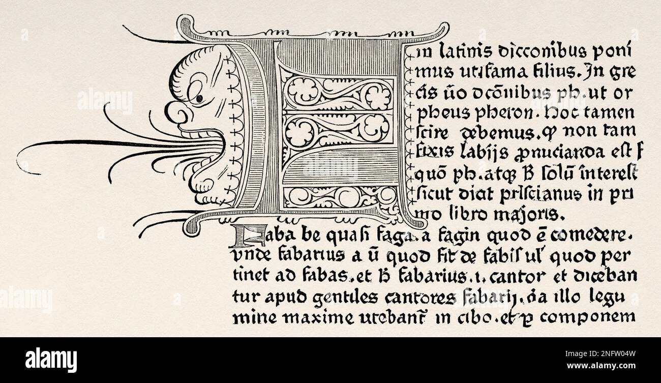 Facsimile of the Catholicon of 1450 printed in Mainz 1460 by Johannes ...