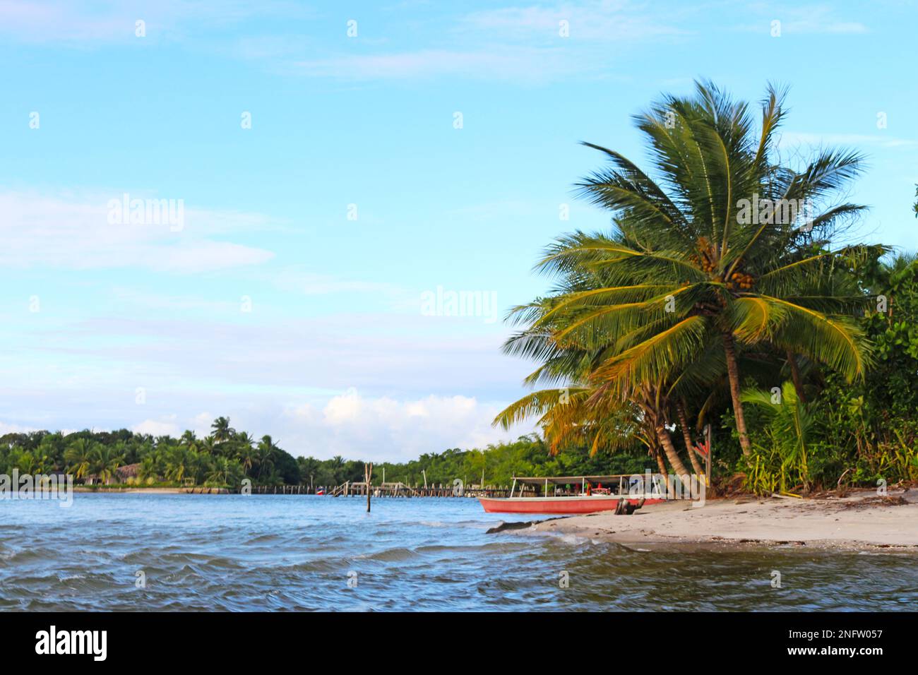 The beautiful beach in Camamu Bay, in the Municipality of Camamu, south ...