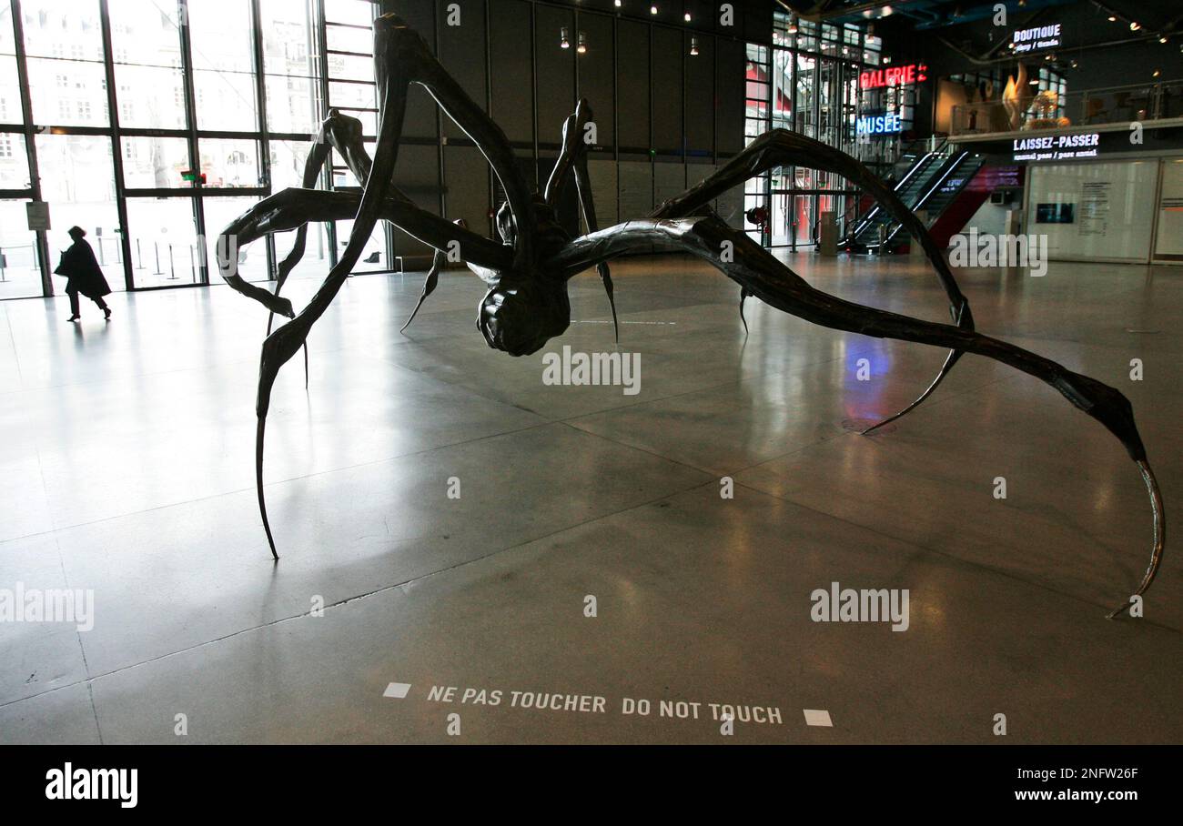 The "Crouching Spider" by Louise Bourgeois is seen on display for the ...