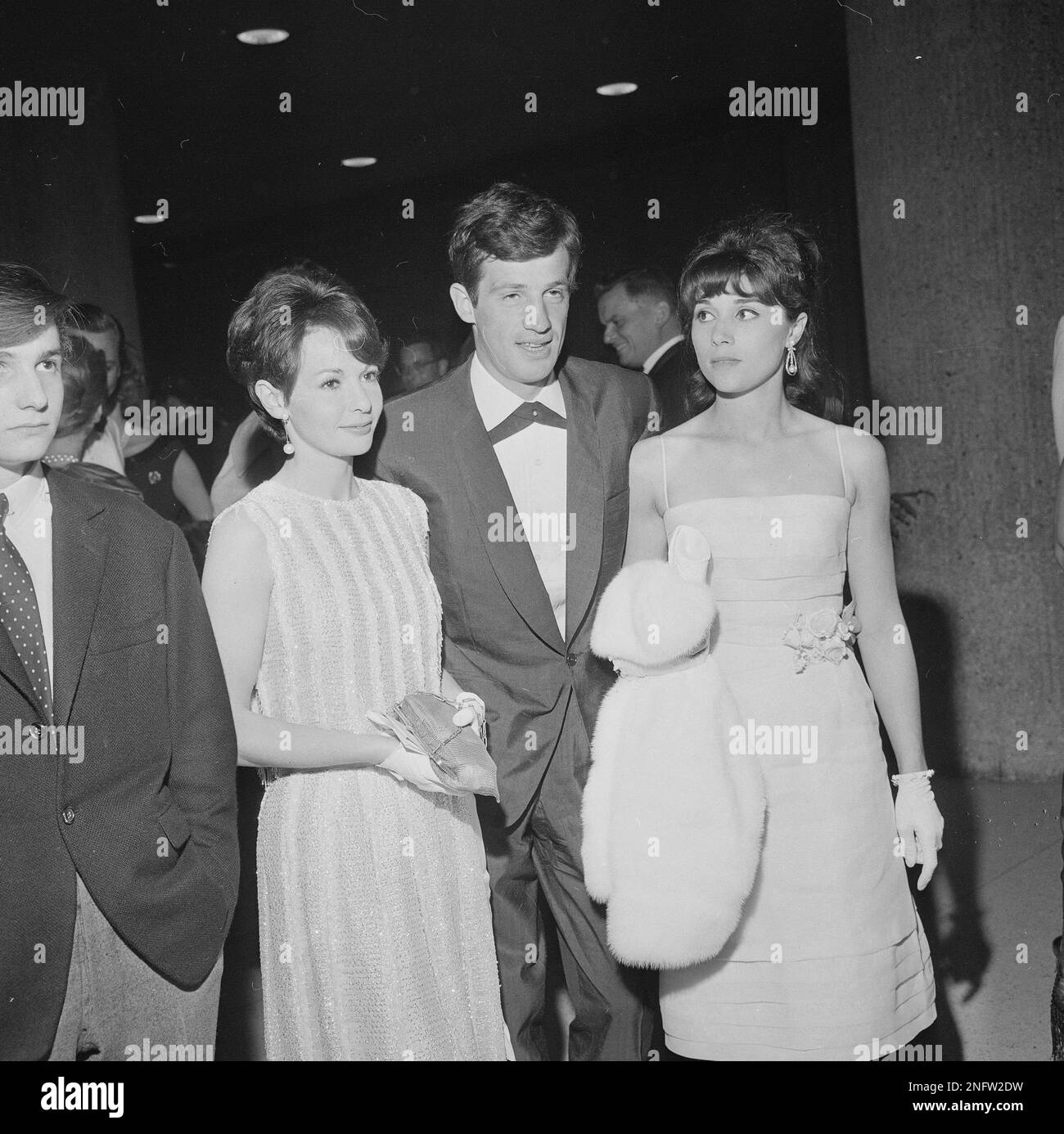 French actor Jean-Paul Belmondo, his wife Elodie Constantin, and ...