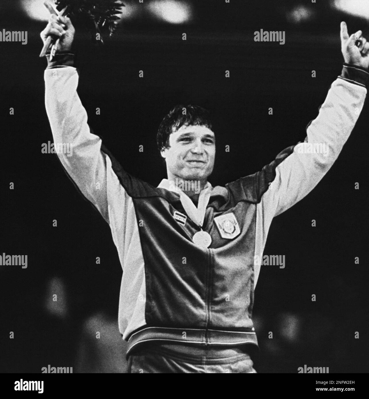 Jeff Blatnick, wins the gold medal on Thursday, Aug. 3, 1984 in Los ...
