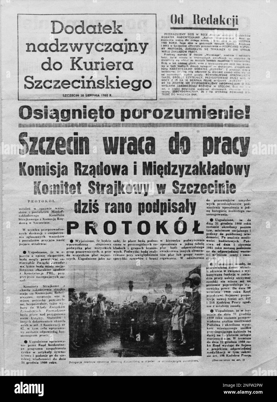 Front page of Poland's first free newspaper in 35 years published by ...