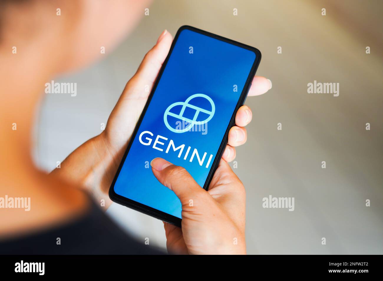 In this photo illustration, the Gemini Trust Company logo is seen ...