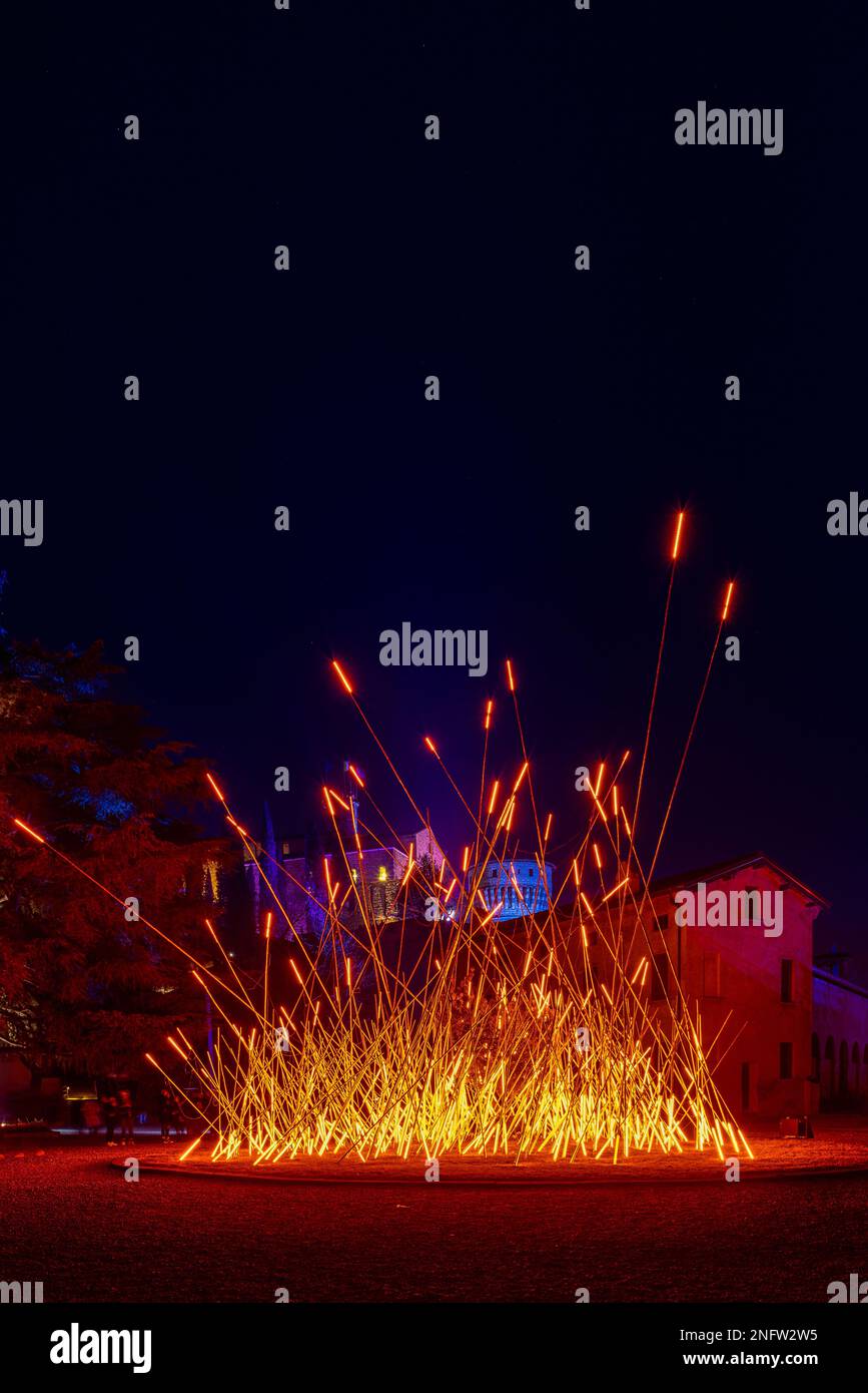 Brescia - Italia. February 15, 2023: Light is Life (Festa delle Luci ...