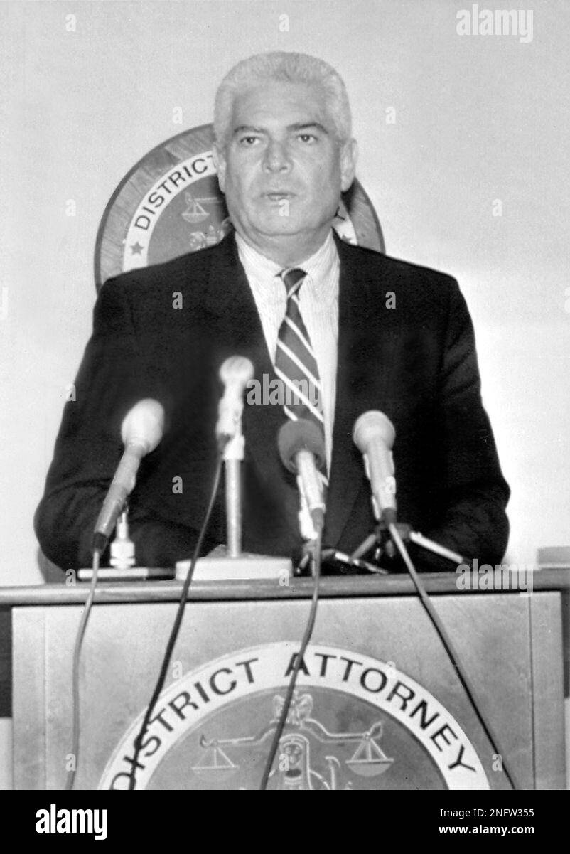 Los Angeles District Attorney Ira Reiner holds news conference in Los ...