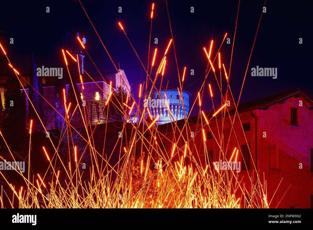 Brescia - Italia. February 15, 2023: Light is Life (Festa delle Luci ...