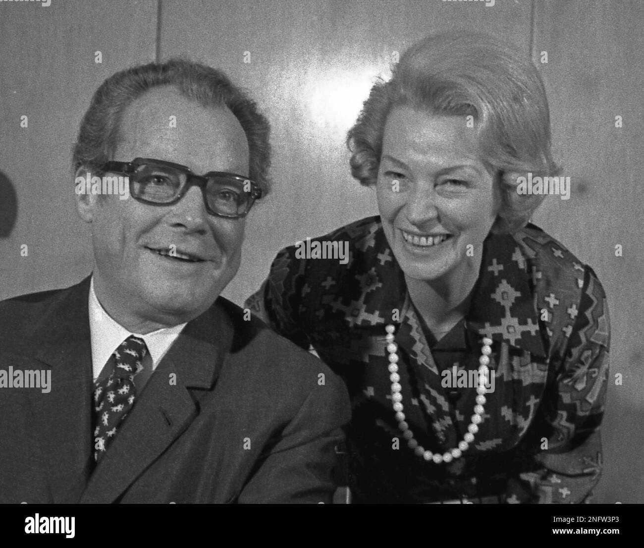 Annemarie Renger, right, is pictured during her nomination as President ...