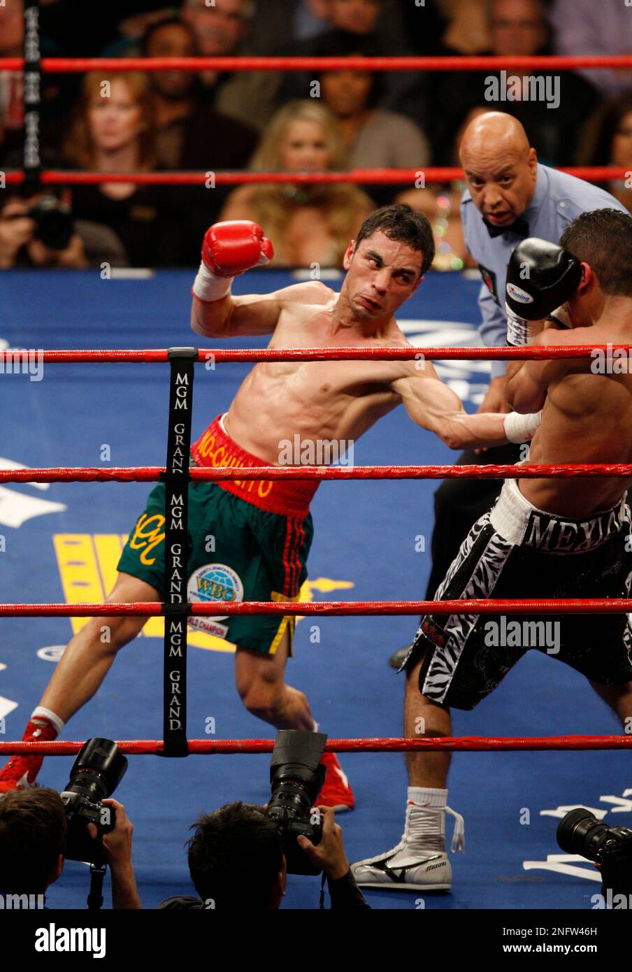 Martin Castillo, of Mexico, right, and Fernando Montiel, also of Mexico ...