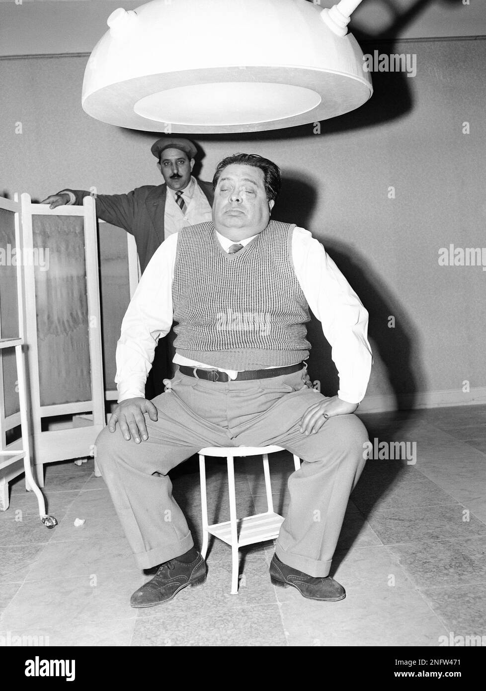 Well known Italian stage and screen actor, Aldo Fabrizi, in a scene ...